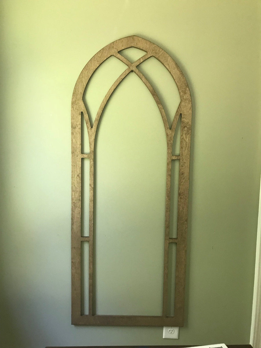 Arched Window Frame - Cathedral Window Arch - LARGE 60x24 – Custom Cut ...